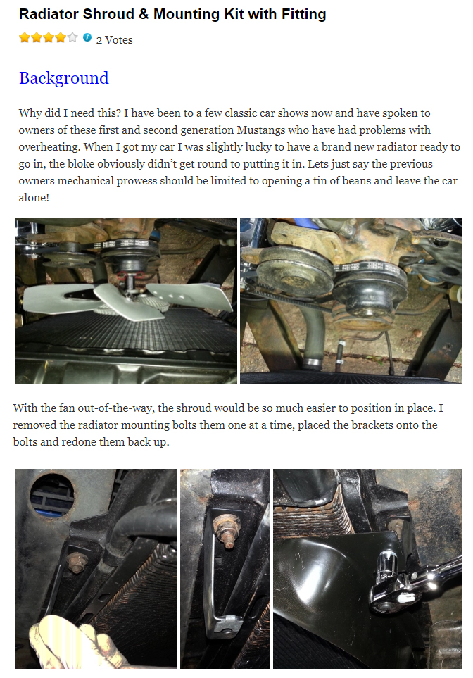 Engine Bay Projects: – One Man And His Mustang